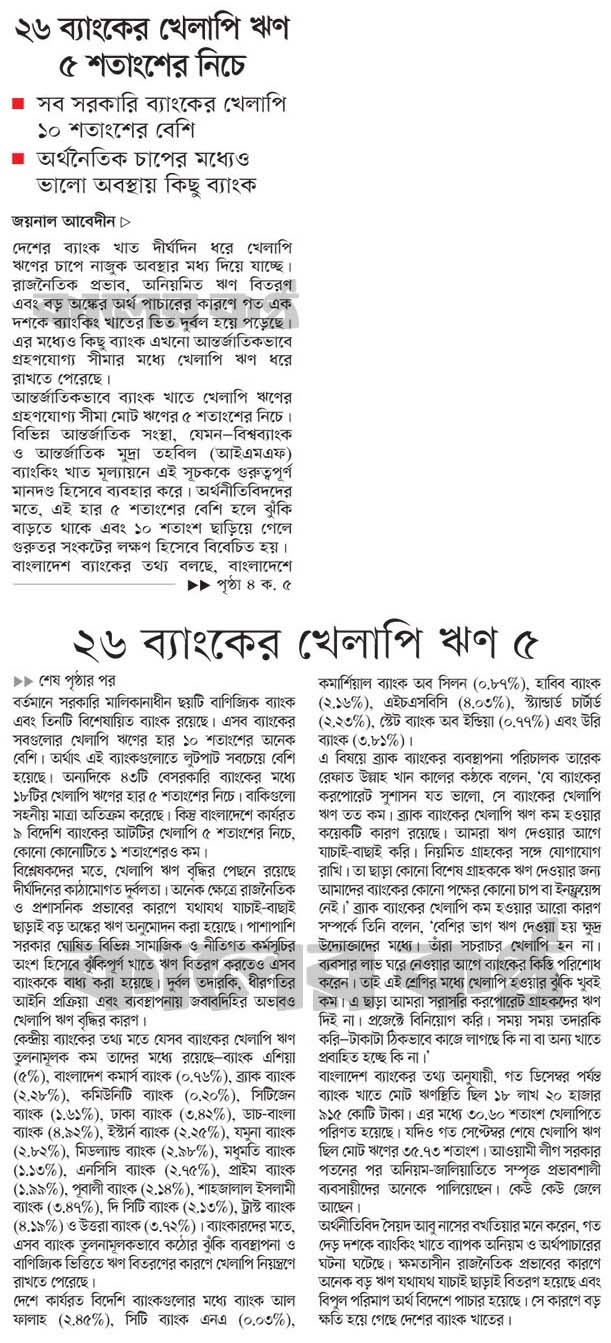 News Shell| ২৬ ব্যাংকের খেলাপি ঋণ ৫ শতাংশের নিচে