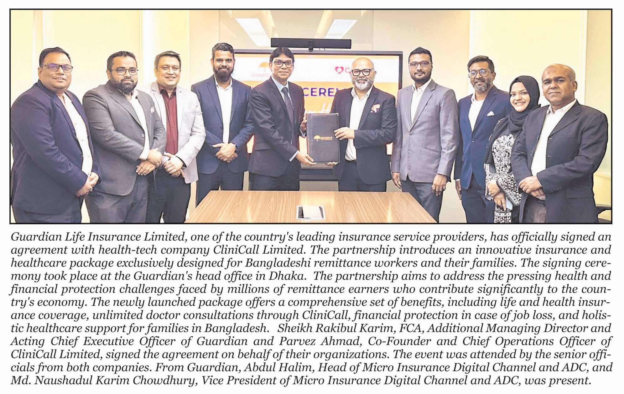 News Shell| Guardian Life, CliniCall Partner for Remittance Worker ...